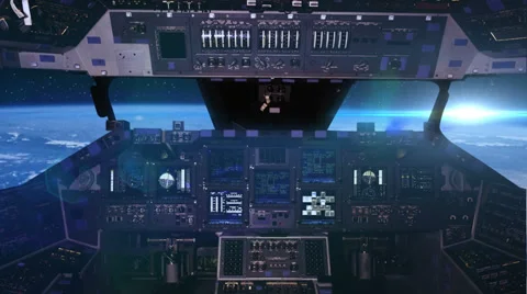 0162 Inside Space Shuttle going pass the... | Stock Video | Pond5
