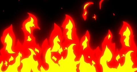03 - 2D Cartoon Fire Animation 4k Fireba... | Stock Video | Pond5