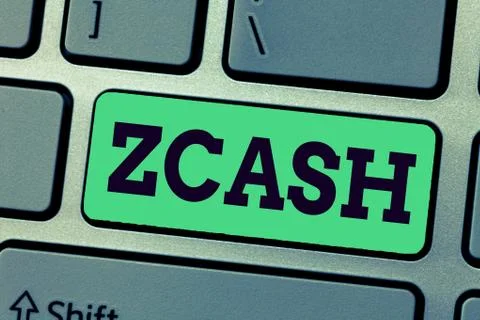 Handwriting text writing Zcash. Concept meaning cryptocurrency with ...