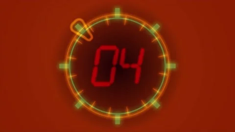 1 To 10 Countdown Animation in Red Backg... | Stock Video | Pond5