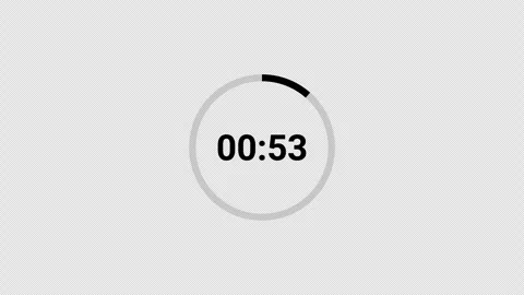 1 minute circle countdown animation from... | Stock Video | Pond5