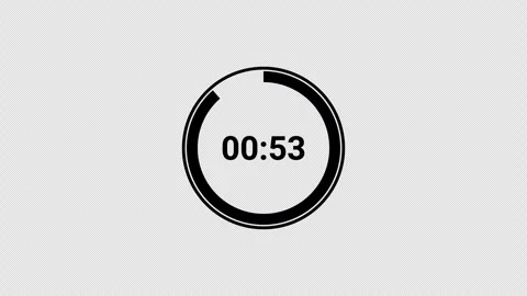 1 minute circle countdown timer animatio... | Stock Video | Pond5
