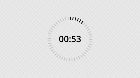 1 minute circle countdown timer animatio... | Stock Video | Pond5