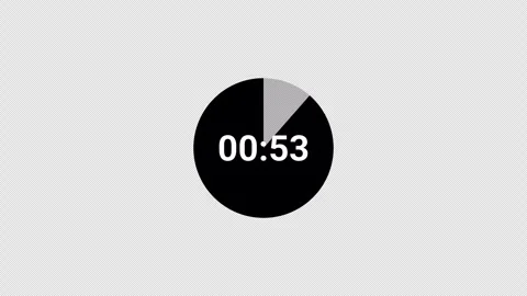 1 minute circlel countdown animation fro... | Stock Video | Pond5