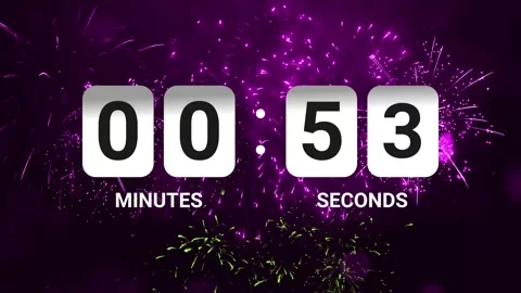1 minute countdown timer happy new year ... | Stock Video | Pond5