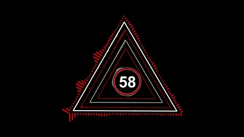 1 minute countdown timer in triangle on ... | Stock Video | Pond5