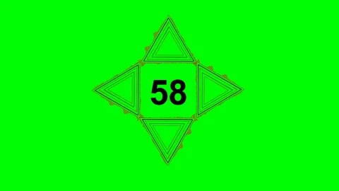 1 minute countdown timer in triangle on ... | Stock Video | Pond5