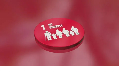 1 No Poverty The 17 Global Goals Circle ... | Stock Video | Pond5