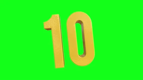 10 to 0 3D Number Zoom and Wiggle Countd... | Stock Video | Pond5