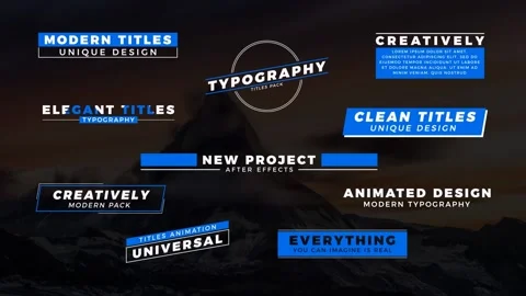 10 Animated Titles ~ After Effects Template #148386912