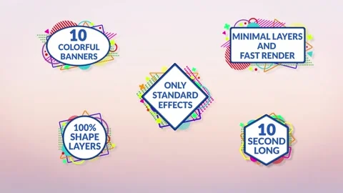After Effects Template: 10 colorful banners #169660960
