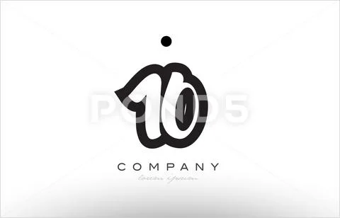 10 number logo icon template design Illustration #79482004