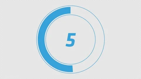 10 second alpha channel blue Countdown t... | Stock Video | Pond5