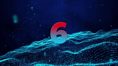 10 second countdown timer animation. Blu... | Stock Video | Pond5