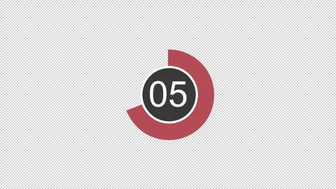 10-second red countdown: Timer animation... | Stock Video | Pond5