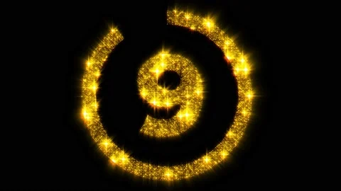 10 seconds countdown timer animation Gol... | Stock Video | Pond5