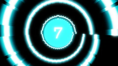 10 seconds countdown timer with blinking... | Stock Video | Pond5