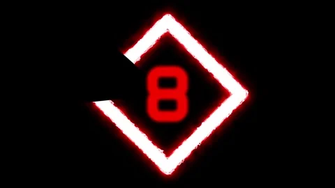 10 seconds countdown timer with diamond ... | Stock Video | Pond5