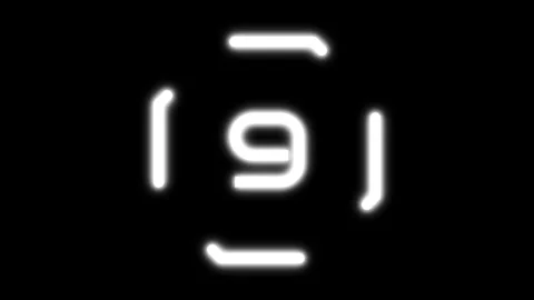 10 seconds countdown timer with hexagon ... | Stock Video | Pond5