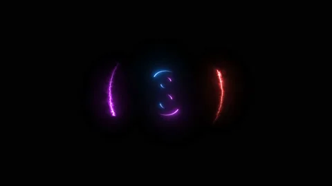 10 seconds Countdown Timer Neon Glowing ... | Stock Video | Pond5