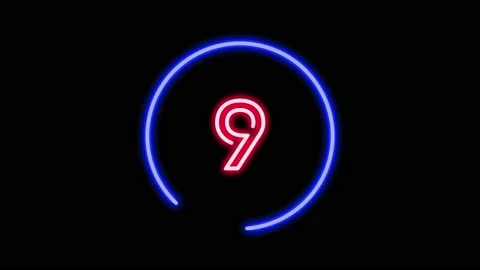 10 seconds red and blue color neon light... | Stock Video | Pond5