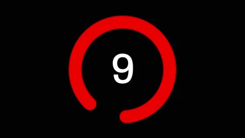 10 seconds red and white animated indica... | Stock Video | Pond5