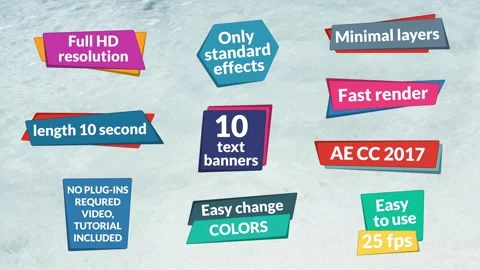 10 Text Banners ~ After Effects Template #194418474 | Pond5