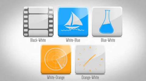 100 Animated Glossy Loop Icons ~ After Effects #34298784