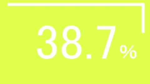 100% count-up percentage animation motio... | Stock Video | Pond5