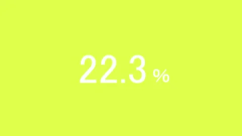 100% count-up percentage animation motio... | Stock Video | Pond5