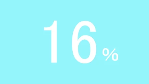 100% count-up percentage animation motio... | Stock Video | Pond5