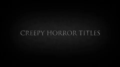 100% Customizable Creepy Horror Title After Effects Template ~ After ...