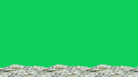 100 Dollar Bills Green Screen. Rain Effe... | Stock Video | Pond5