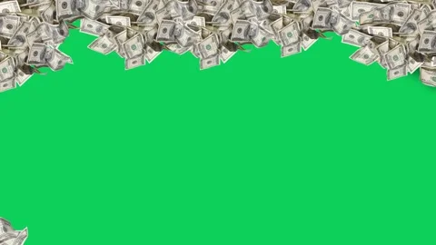 100 Dollar Bills Green Screen. Rain Effe... | Stock Video | Pond5