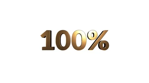 100 percent off 3d letters rotate on whi... | Stock Video | Pond5