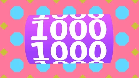 1000 digit on moving cylinder shape with... | Stock Video | Pond5