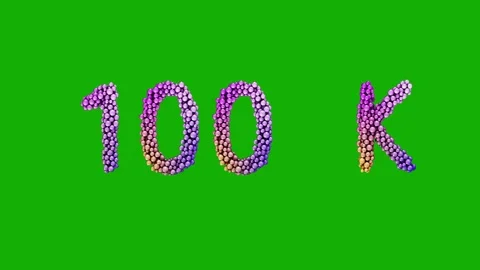 100K celebration motion graphic - 3D ren... | Stock Video | Pond5