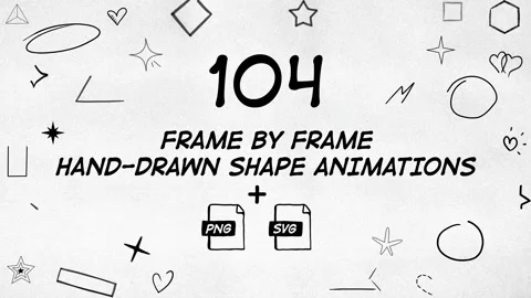 104 Frame By Frame Animated Shapes ~ After Effects #259800306