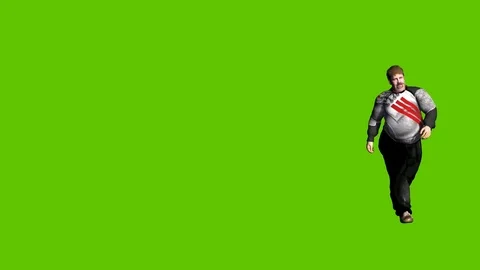 12 animated fat man, smiling walks aroun... | Stock Video | Pond5