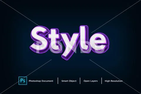 12 style text effect Design Photoshop Layer Style ~ PSD Template #196159240
