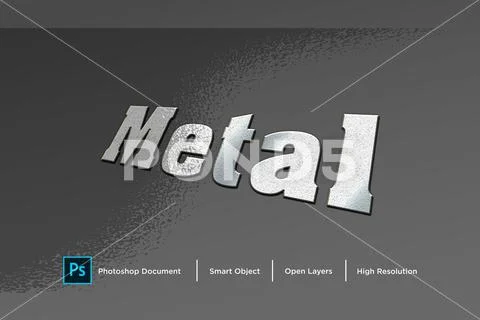 PSD Template: 122 metal text effect Design Photoshop Layer Style #196159169