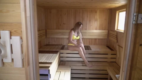 13 Nastya in the bathhouse | Stock Video | Pond5