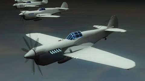 133 ww2 fighter planes formation p51d p4... | Stock Video | Pond5