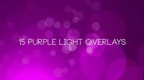 15 Purple Light Overlays ~ After Effects Project #55335509