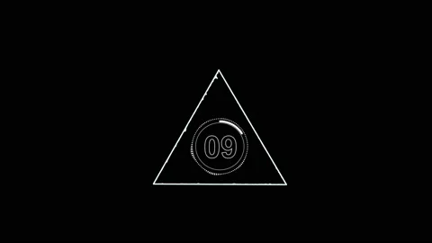 15 second countdown timer in triangle on... | Stock Video | Pond5