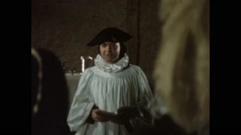 1500s: Priest conducting a religious ser... | Stock Video | Pond5