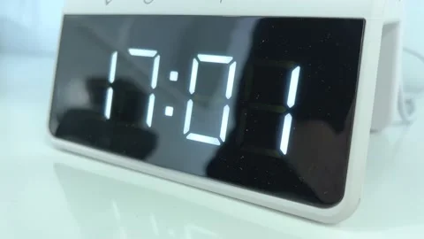 17.01 Digital clock number set. Electron... | Stock Video | Pond5