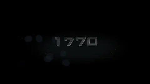 1770 3D title metal text on black alpha ... | Stock Video | Pond5