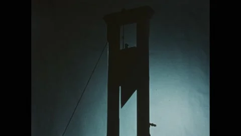 1790s: Guillotine blade rises and falls. | Stock Video | Pond5
