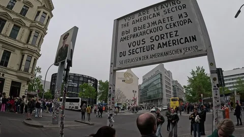 18 April 2025 Berlin Checkpoint Charlie ... | Stock Video | Pond5